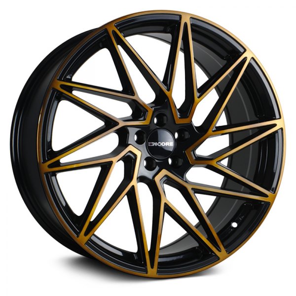 ENCORE ALLOYS® ENC100 Wheels - Gloss Black with Machined Bronze Face Rims