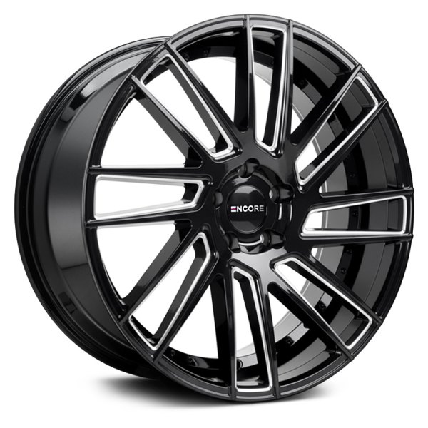ENCORE ALLOYS® ENC102 Wheels - Gloss Black with Milled Spokes Rims