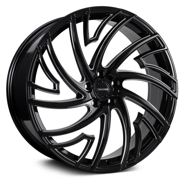 ENCORE ALLOYS® ENC103 Wheels - Gloss Black with Milled Spokes Rims