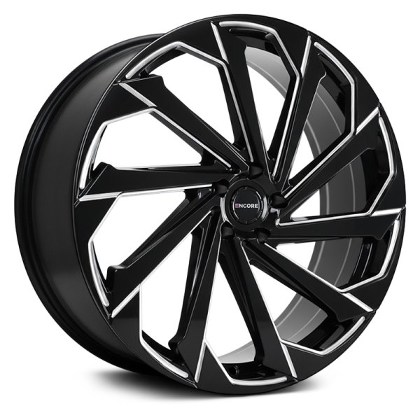 ENCORE ALLOYS® ENC106 Wheels - Gloss Black with Milled Spokes Rims