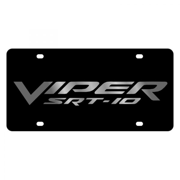 Eurosport Daytona® 3458-1 - MOPAR Black License Plate with Silver Viper ...