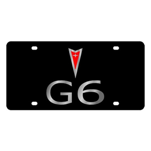 Eurosport Daytona® 3827-1 - GM Black License Plate with Silver G6 Logo ...