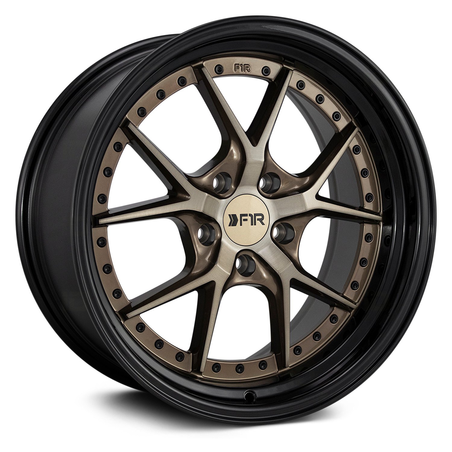 F1R® F105 Wheels - Bronze with Black Lip Rims