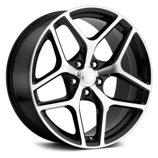 FACTORY REPRODUCTIONS® FR 27F Wheels - Black with Machined Face Rims