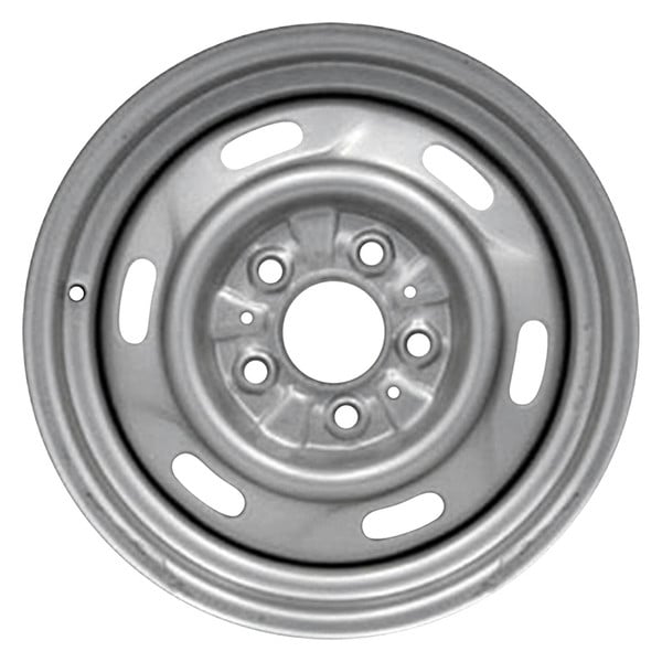 Factory Steel® STL03258U45 - 6-Slot Black 14x5.5 Steel Factory Wheel