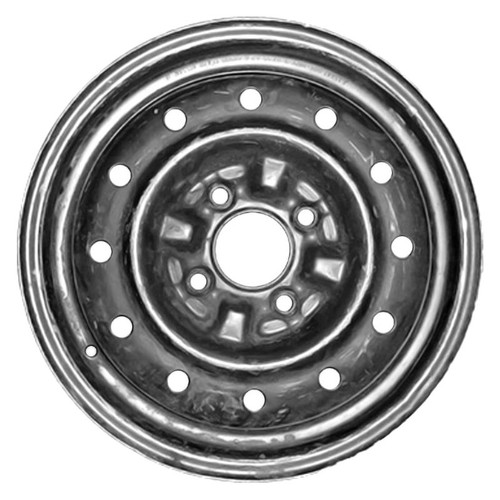 Factory Steel® STL62301U45 - 12-Hole Black 15x4 Steel Factory Wheel