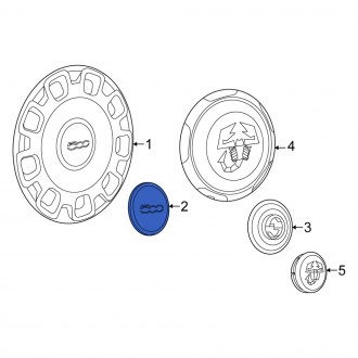 Fiat 500 Wheel Center Caps | CARiD