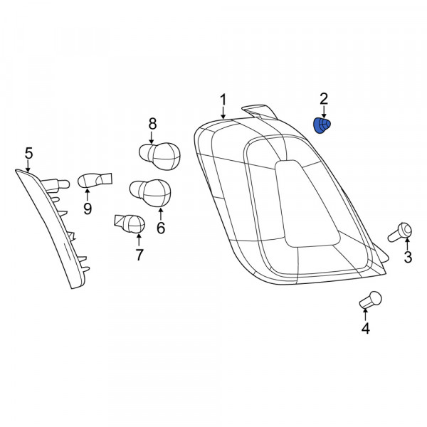 Fiat OE 68073626AA - Tail Light Assembly Cap