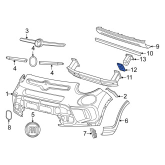 Fiat 500 OEM Bumpers - Genuine Front & Rear Bumpers | CARiD