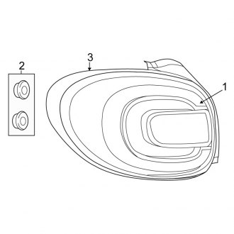2014 Fiat 500 OEM Tail Lights | LED, Fiber Optic — CARiD.com