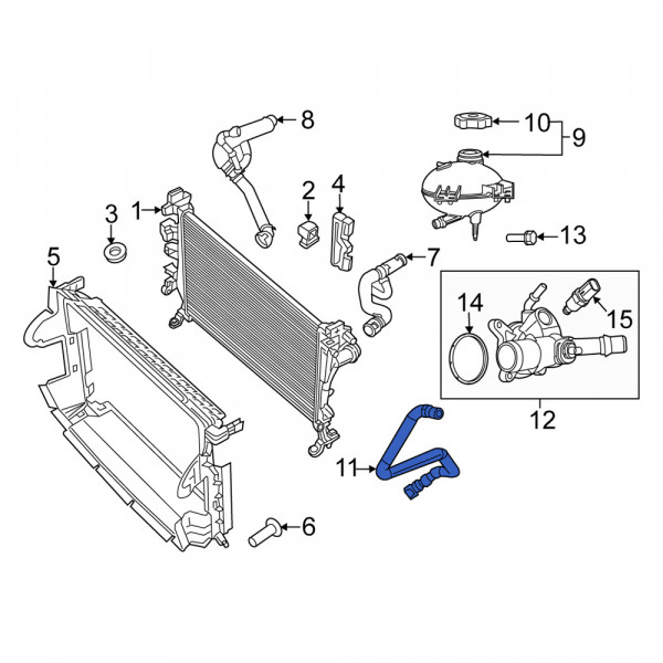 Fiat OE 68285231AA - Engine Coolant Overflow Hose