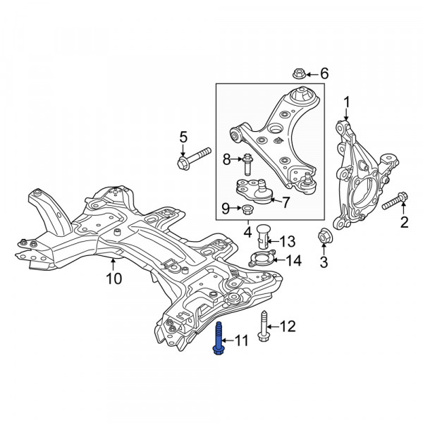 Fiat OE 6511500AA - Front Engine Cradle Bolt