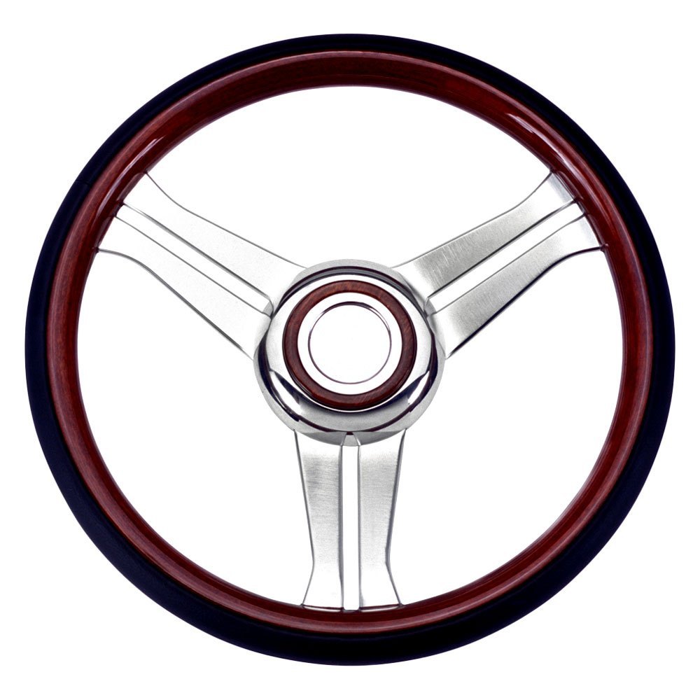 Flaming River® - 3-Spoke Navigator Series Wood Steering Wheel