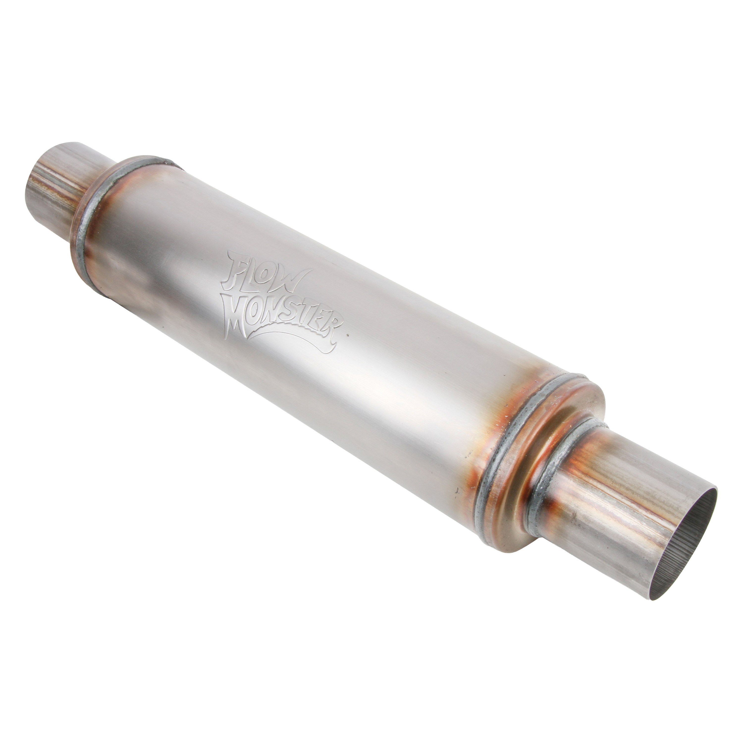 Flowmonster™ 10416-FM - 409 SS Round Straight Through Natural Muffler ...