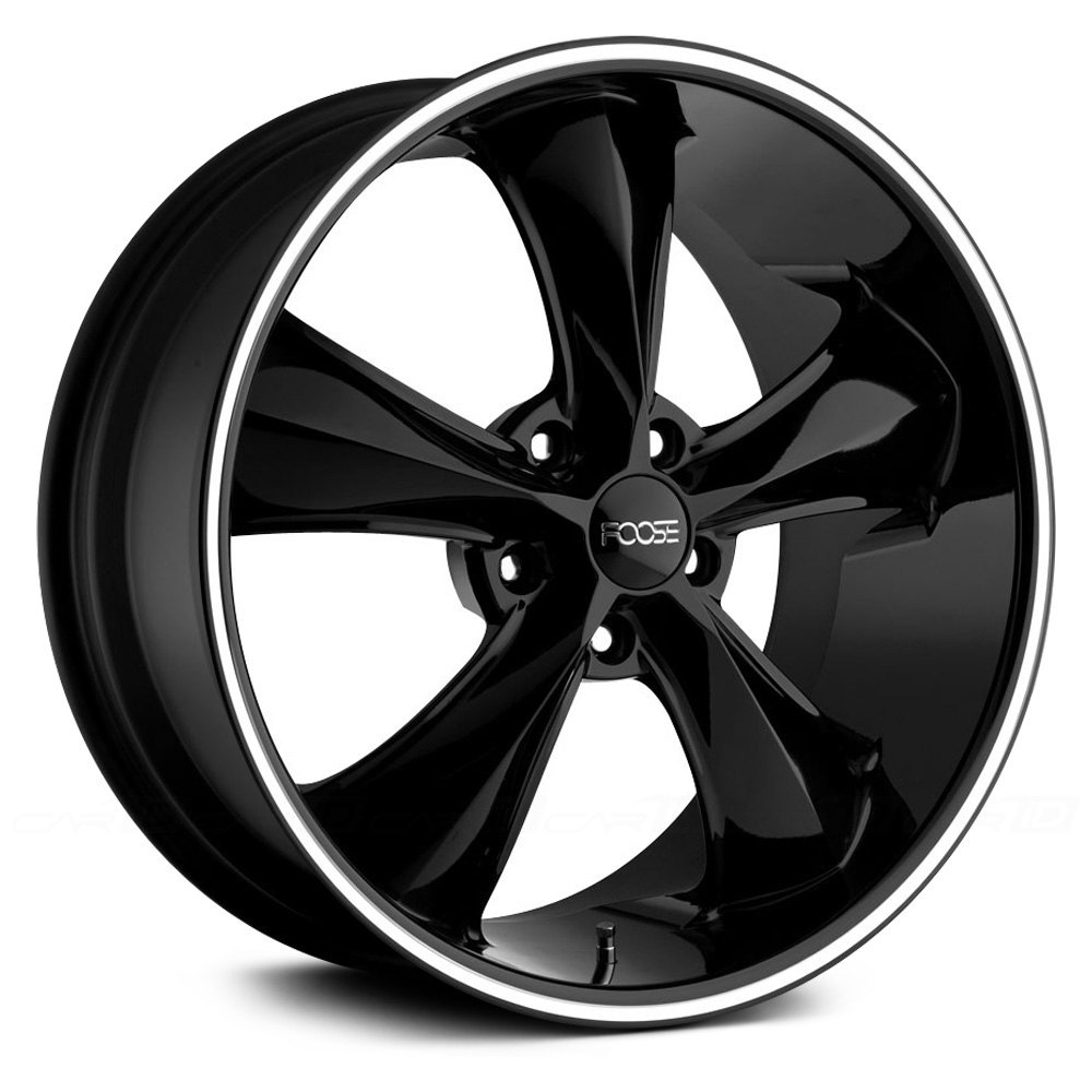 FOOSE® F104 LEGEND Wheels - Black with Machined Lip Stripe Rims