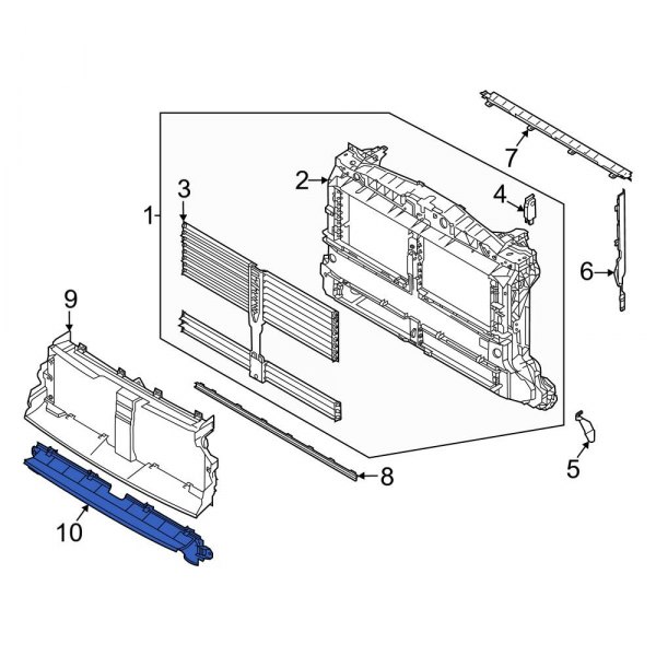 Ford OE M1PZ8327A - Front Lower Radiator Support Air Deflector