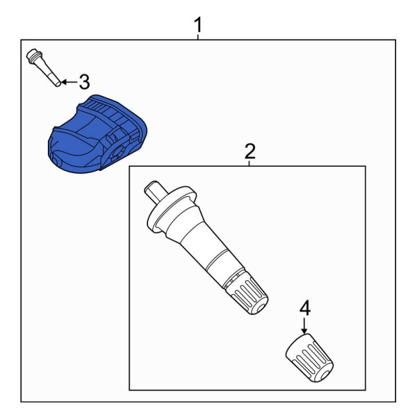 Ford OE F2GZ1A189G - Tire Pressure Monitoring System (TPMS) Sensor