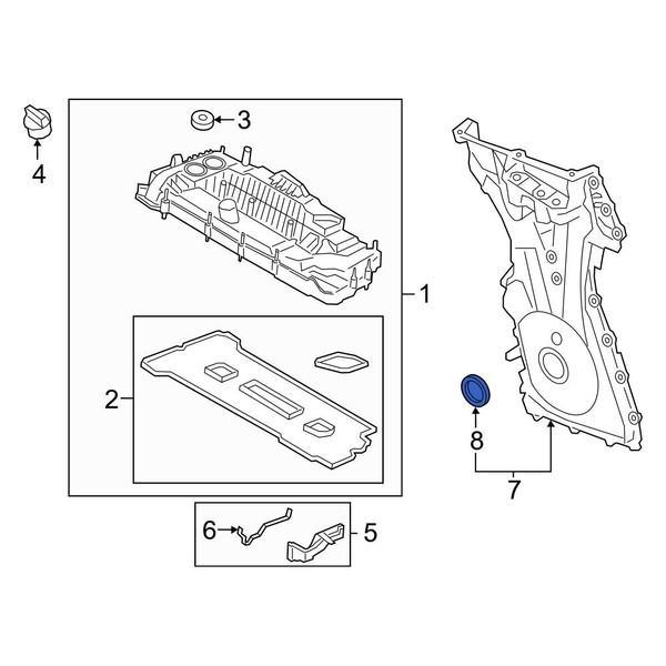 Ford OE CM5Z6700E - Front Engine Crankshaft Seal