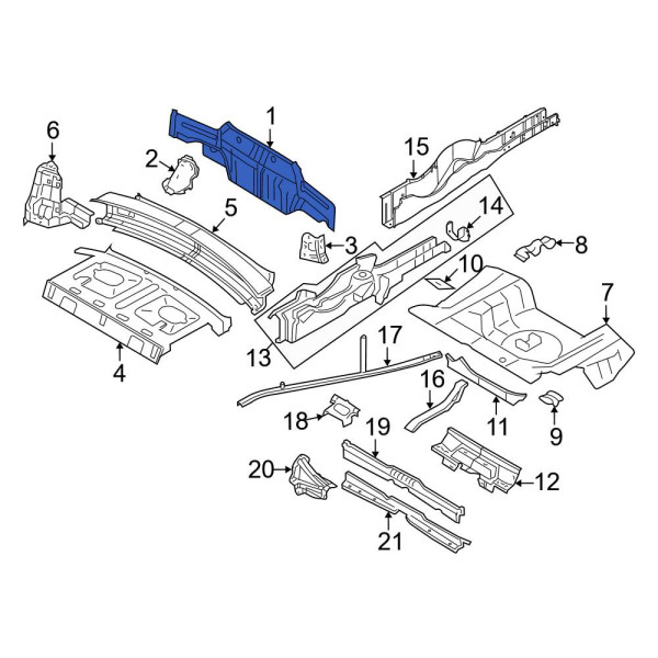 Ford OE 7R3Z6340320A - Rear Rear Body Panel