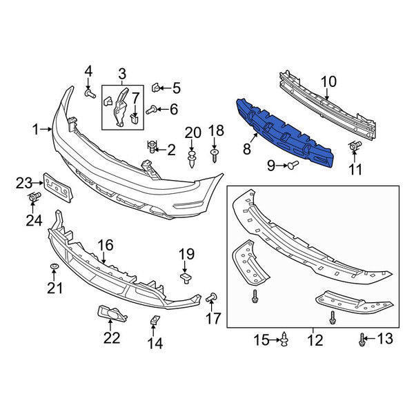Ford OE AR3Z17C882A - Front Bumper Impact Absorber