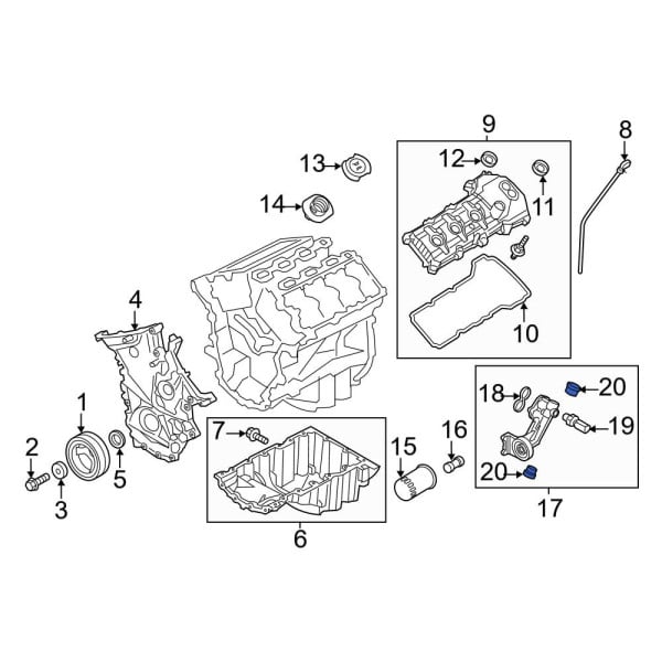 Ford OE W528207S437 - Engine Oil Filter Housing Drain Plug
