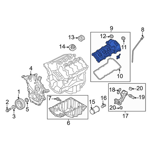 Ford OE BR3Z6582G - Right Engine Valve Cover