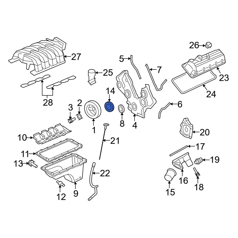 Ford OE F65Z6310A - Rear Engine Crankshaft Seal