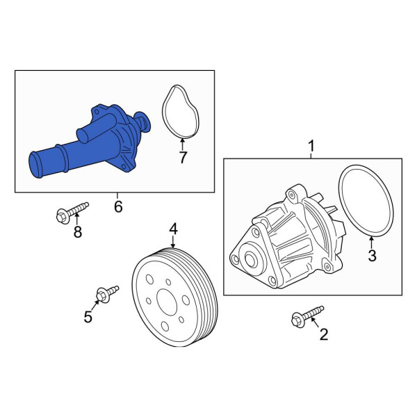 Ford OE FR3Z8575A - Engine Coolant Thermostat Kit