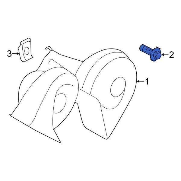Ford OE W715284S437 - Horn Mount Bolt
