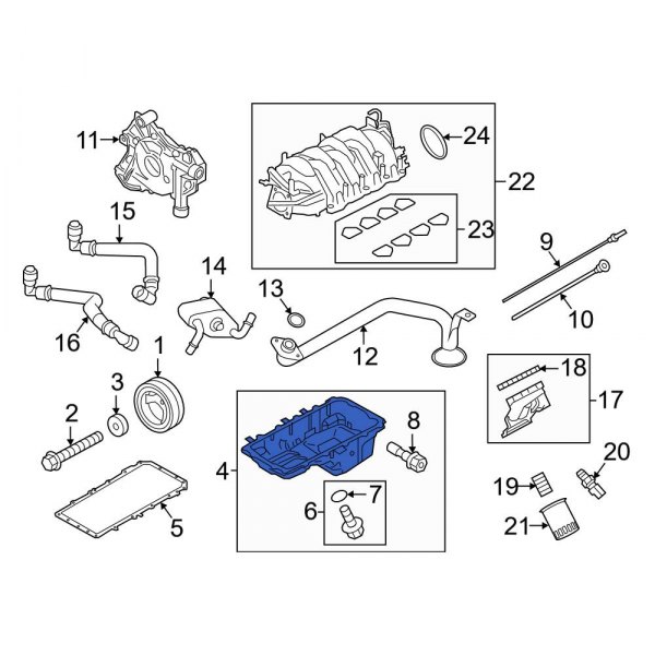 Ford OE JR3Z6675E - Engine Oil Pan