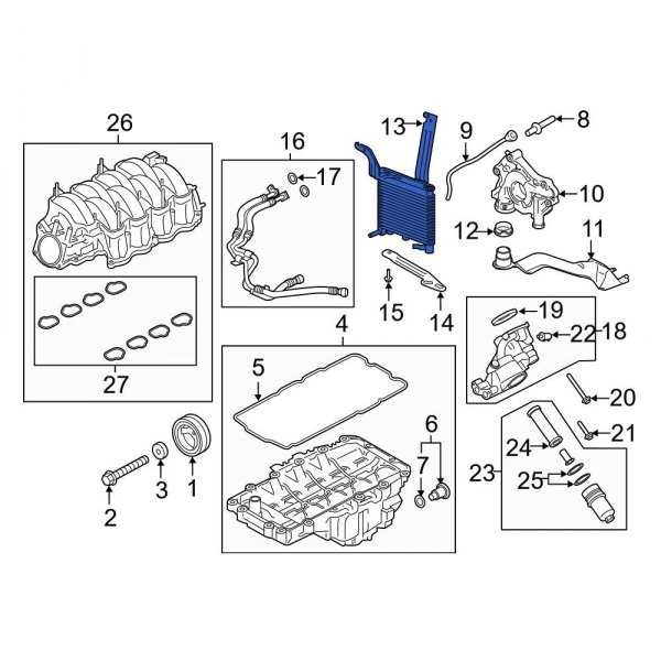 Ford OE FR3Z6A642B - Engine Oil Cooler