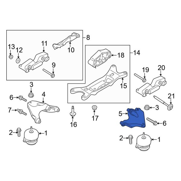 Ford OE BR3Z6031C - Left Engine Mount Bracket