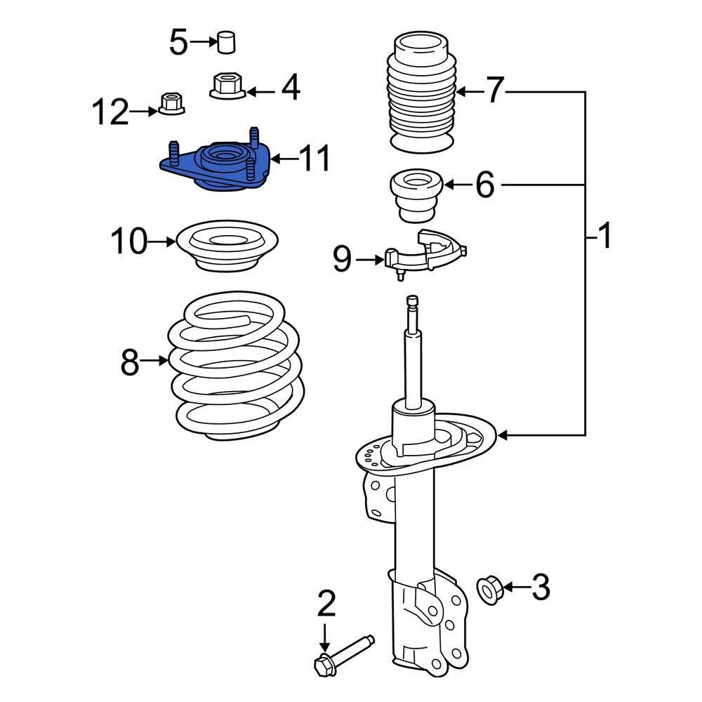 Ford OE FR3Z3A197A - Front Suspension Strut Mount