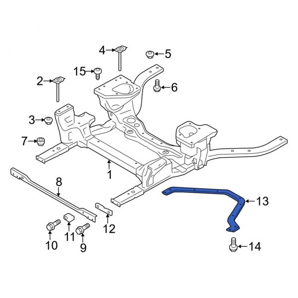 Ford OE FR3Z5025A - Rear Suspension Subframe Crossmember Brace