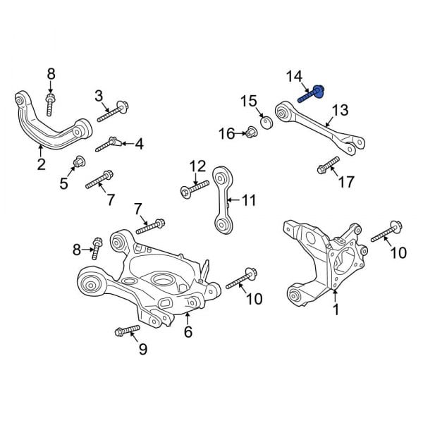 Ford OE DG9Z5K978A - Alignment Camber Adjusting Eccentric Bolt