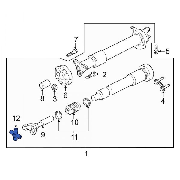 Ford OE 7L1Z4635B - Rear Forward Universal Joint