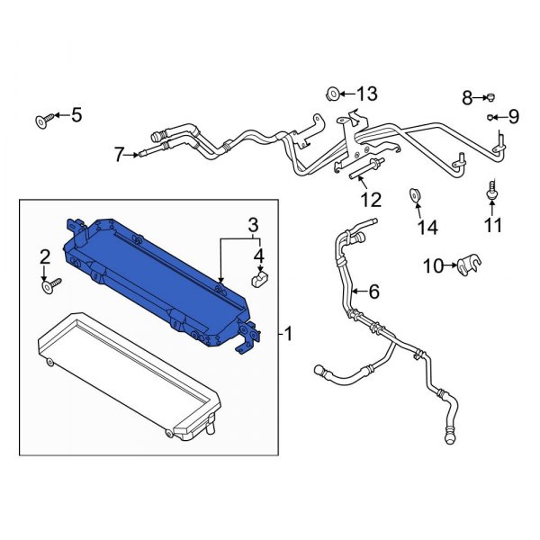 Ford OE KR3Z7B142A - Automatic Transmission Oil Cooler Bracket
