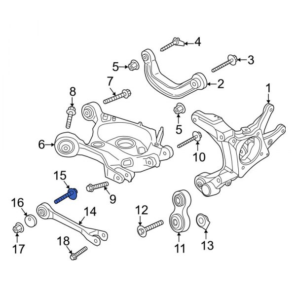 Ford OE DG9Z5K978A - Rear Alignment Camber Adjusting Eccentric Bolt