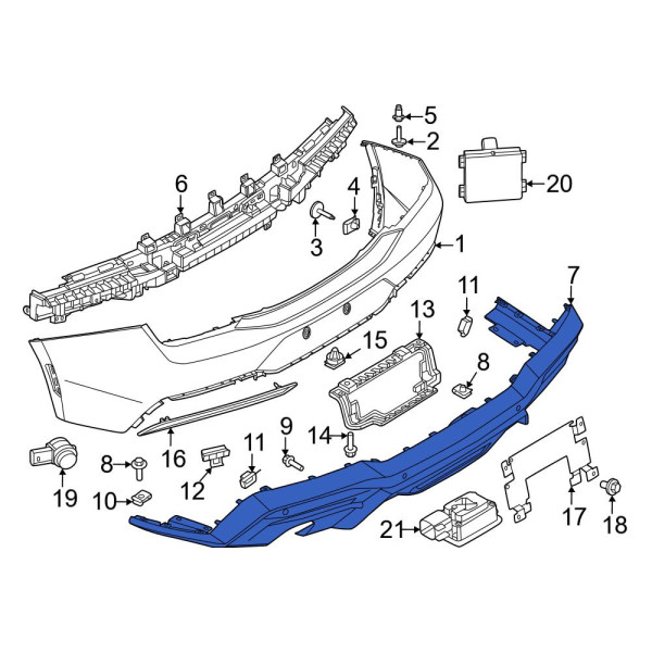 Ford OE PR3Z17F828DA - Rear Valance Panel