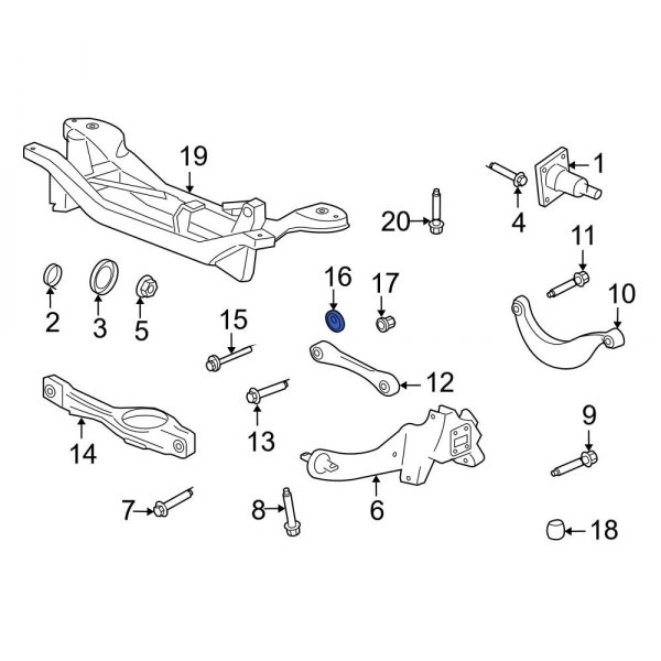Ford OE 6S4Z5K751AA - Rear Alignment Camber Adjusting Eccentric