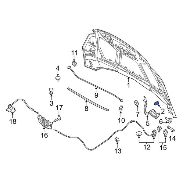 Ford OE W715764S300 - Front Hood Stop Buffer