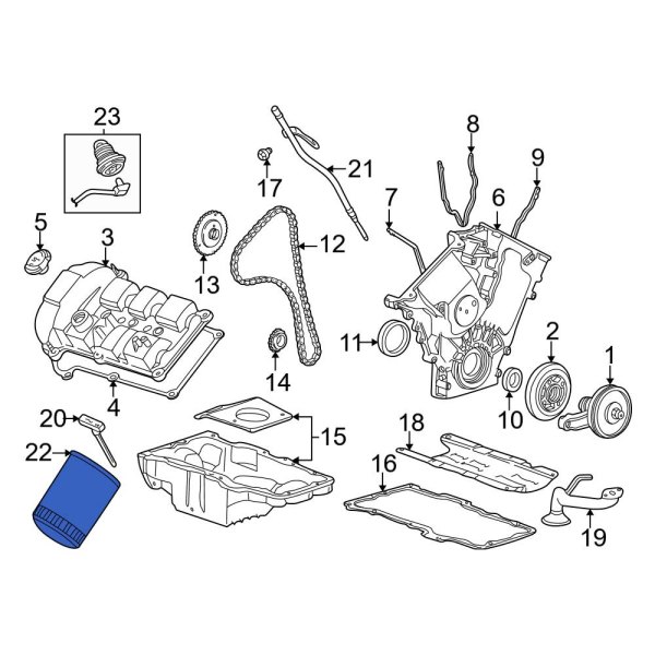 Ford OE F1AZ6731BD - Engine Oil Filter