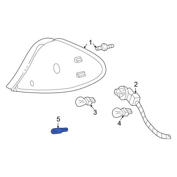 Ford OE F5DZ13466B - Back Up Light Bulb