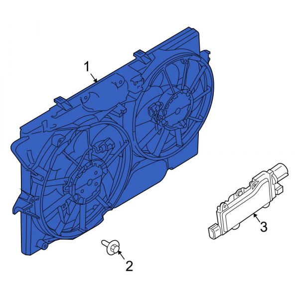 Ford OE DG1Z8C607E - Engine Cooling Fan Assembly