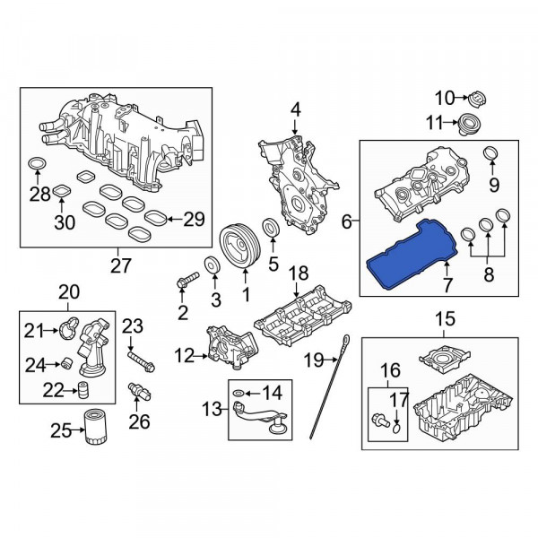 Ford OE FG1Z6584A - Left Engine Valve Cover Gasket