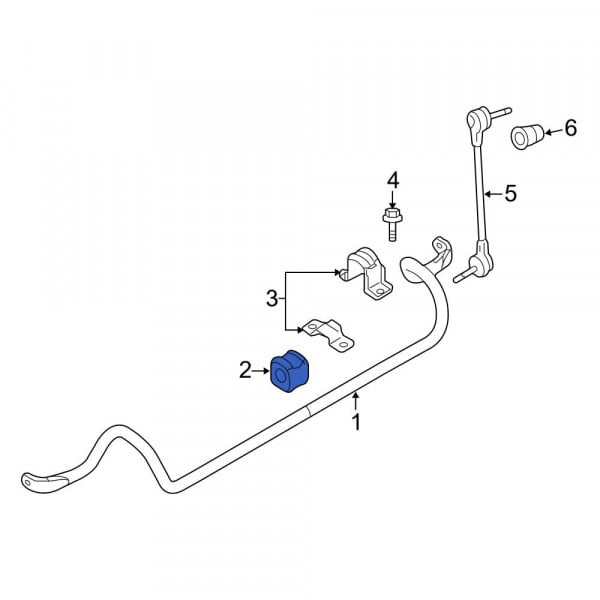 Ford OE DG1Z5484B - Front Suspension Stabilizer Bar Bushing