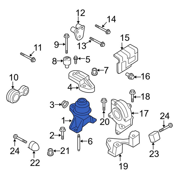 Ford OE 6E5Z6038DF - Front Engine Mount