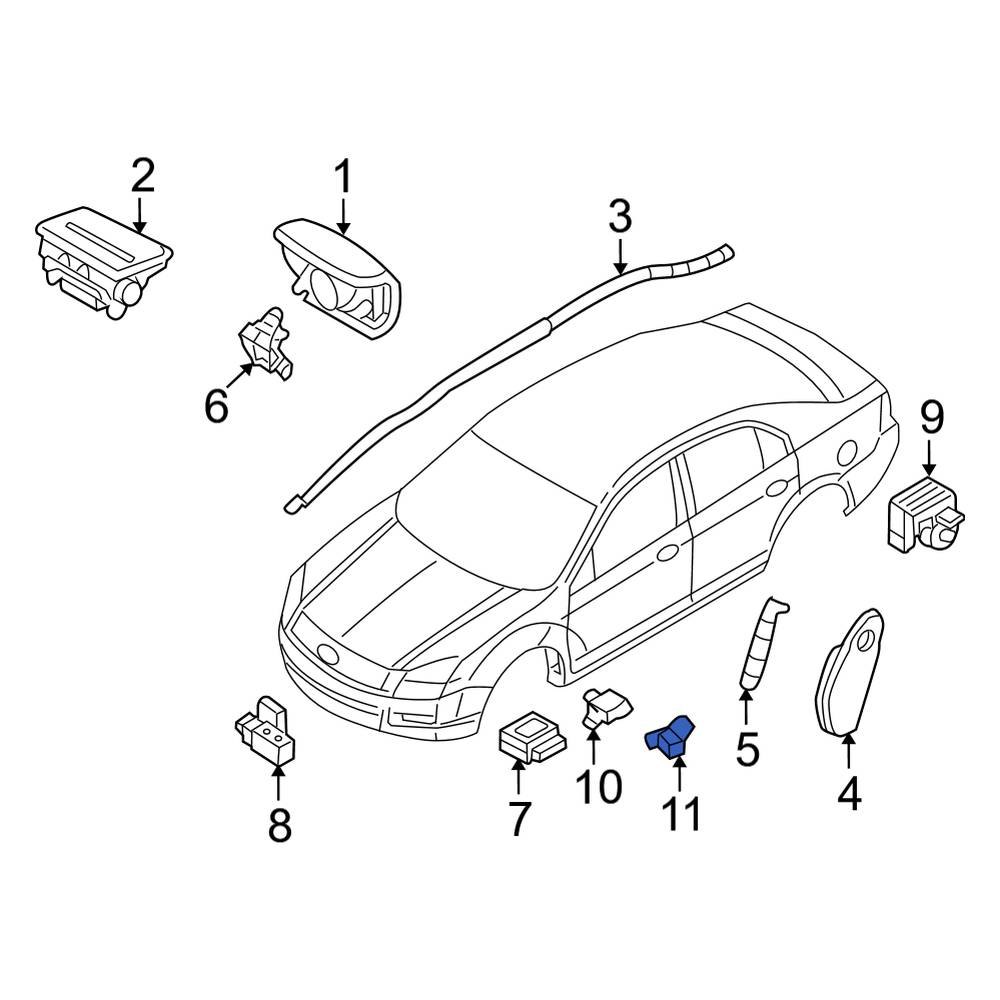 Ford OE 8L2Z14B416A - Front Left Seat Track Position Sensor