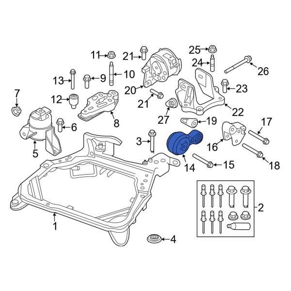 Ford OE 9E5Z6068D - Lower Engine Torque Strut