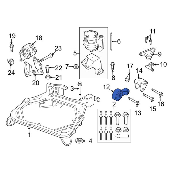 Ford OE 8H6Z6068A - Lower Engine Support Rod